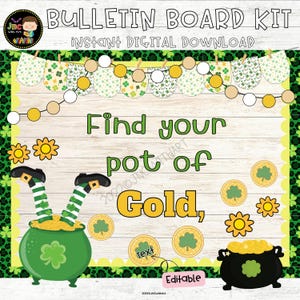 St. Patrick’s Day Bulletin Board Kit | Door Decorations | Printable ...