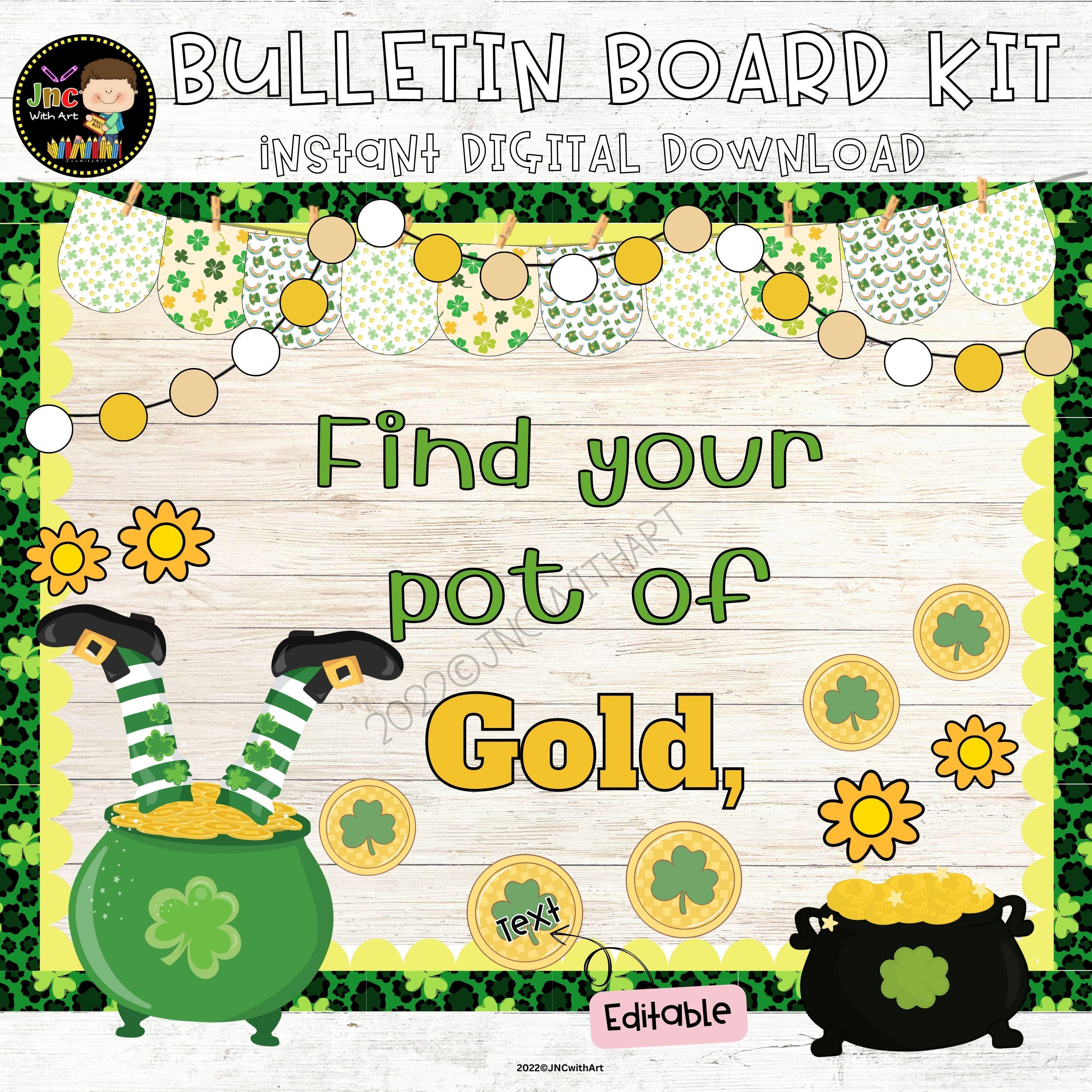 St. Patrick’s Day Bulletin Board Kit | Door Decorations | Printable ...