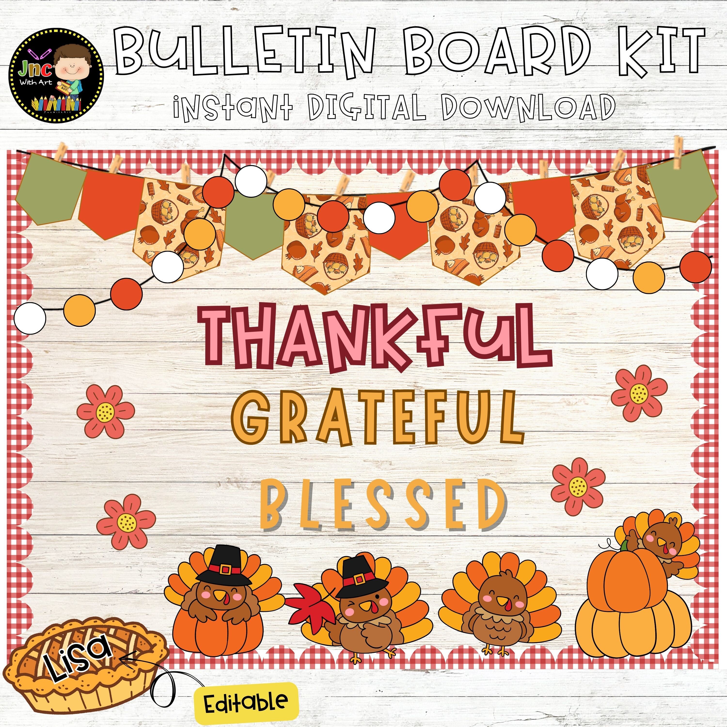 Thankful Vibes Bulletin Board Kit, Fall Decor (digital Download) - Etsy