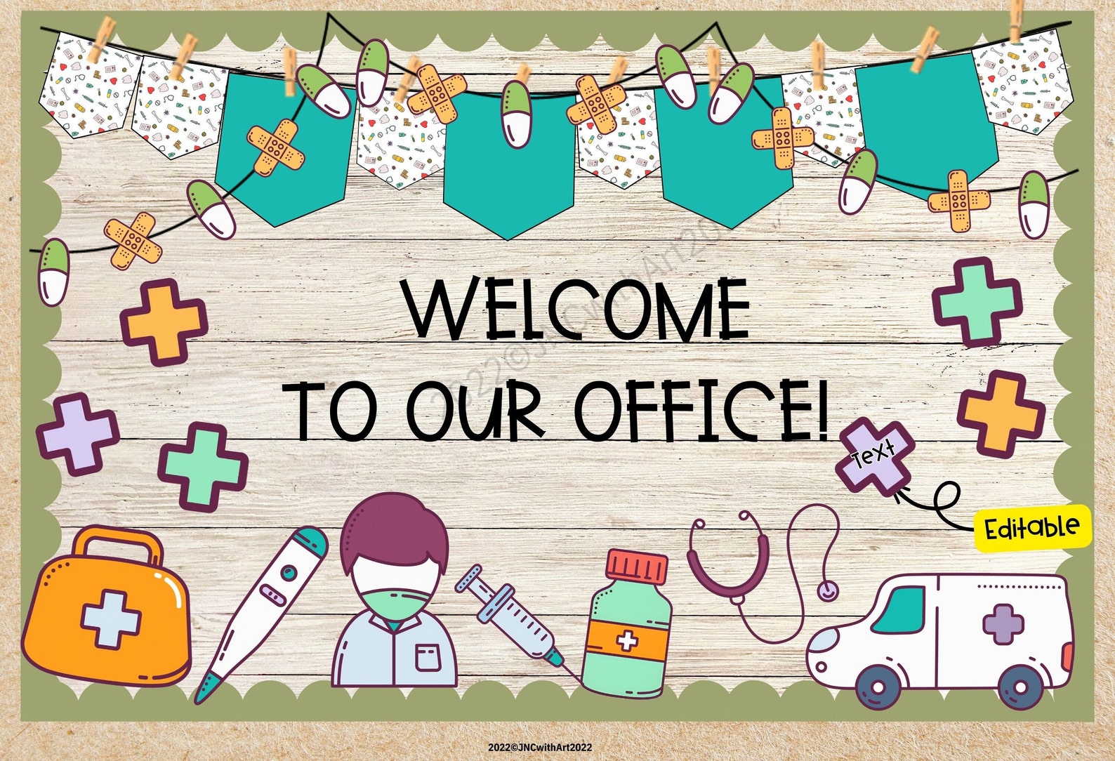 Health Bulletin Board Kit Healthcare Education Door Decor Nursing ...