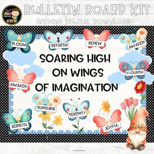 Soaring High on Wings Bulletin Board Kit Spring Motivation Positive ...