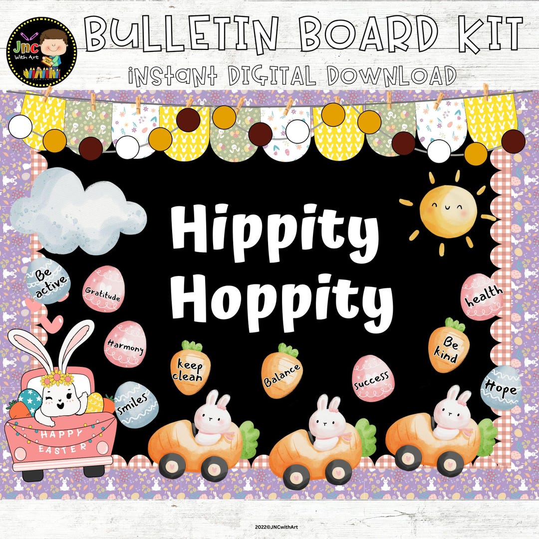 Easter Bulletin Board Kit, Spring Classroom Door Decor, Printable ...