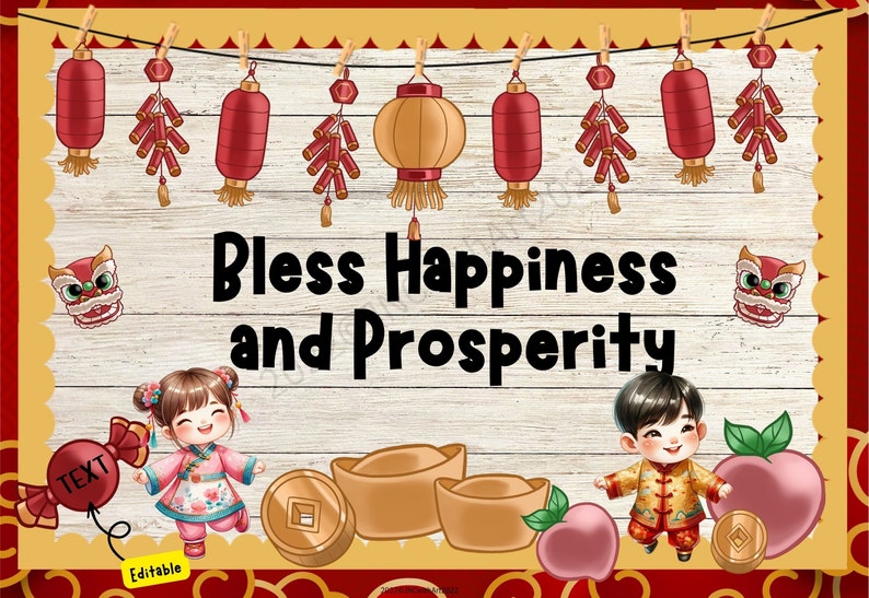 Chinese New Year Bulletin Board Kit Classroom Decor Printable Posters ...