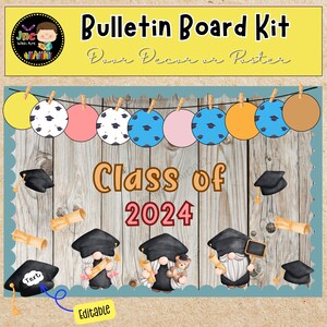 Graduating Gnomes Bulletin Board Kit End of Year Graduation May and ...