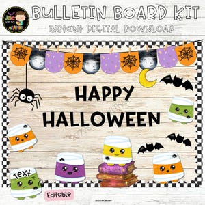 Halloween Mummy Bulletin Board Kit: Editable Classroom Decor (digital ...