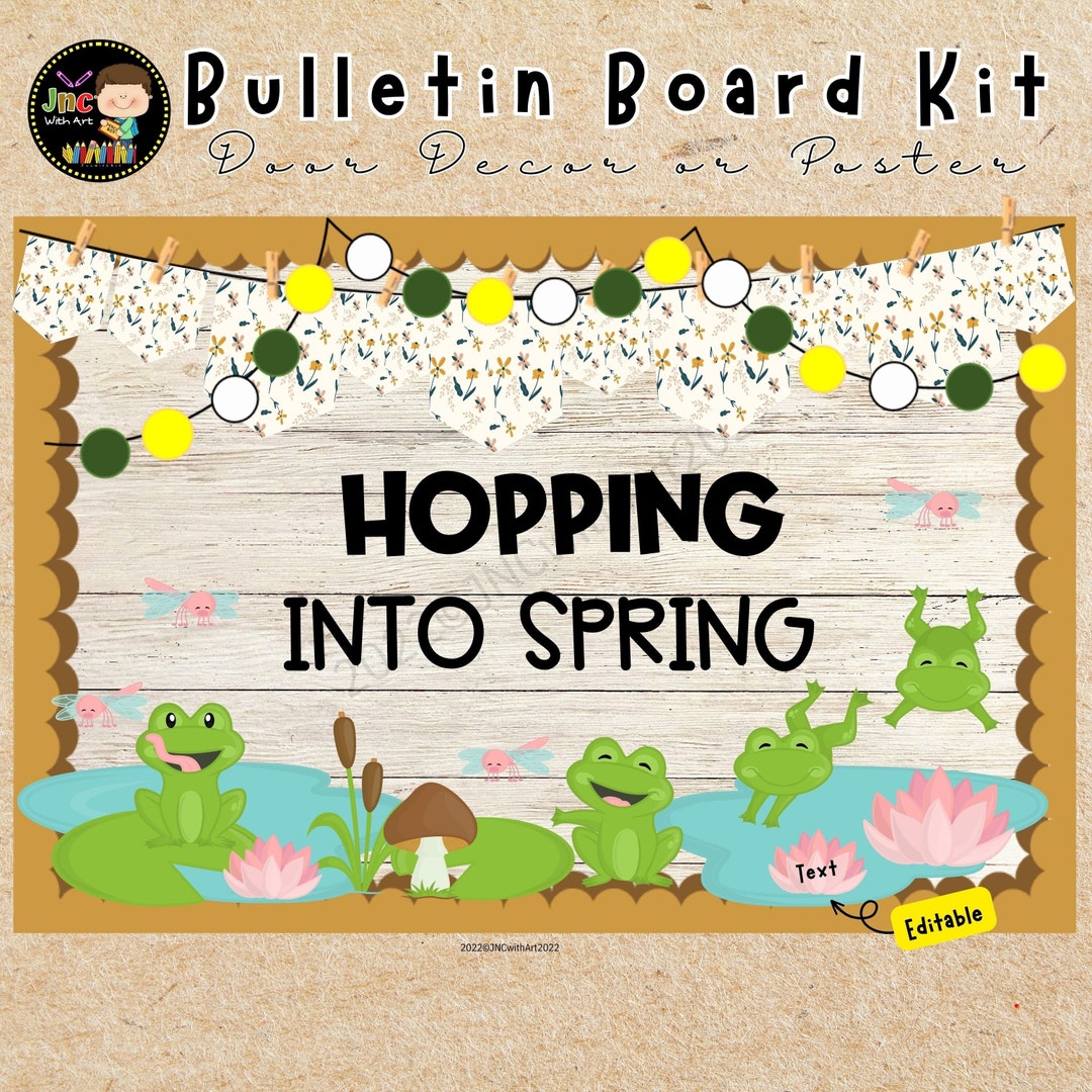 Frog Bulletin Board Kit,hoppy Spring,froggy- Fuly Rely on God Christian ...