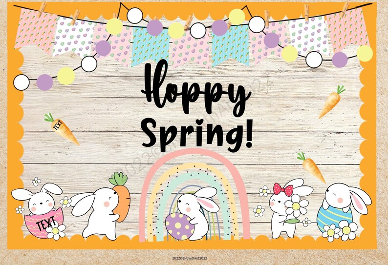 Easter Bulletin Board Kit,every Bunny Welcome,spring Door Decor ...