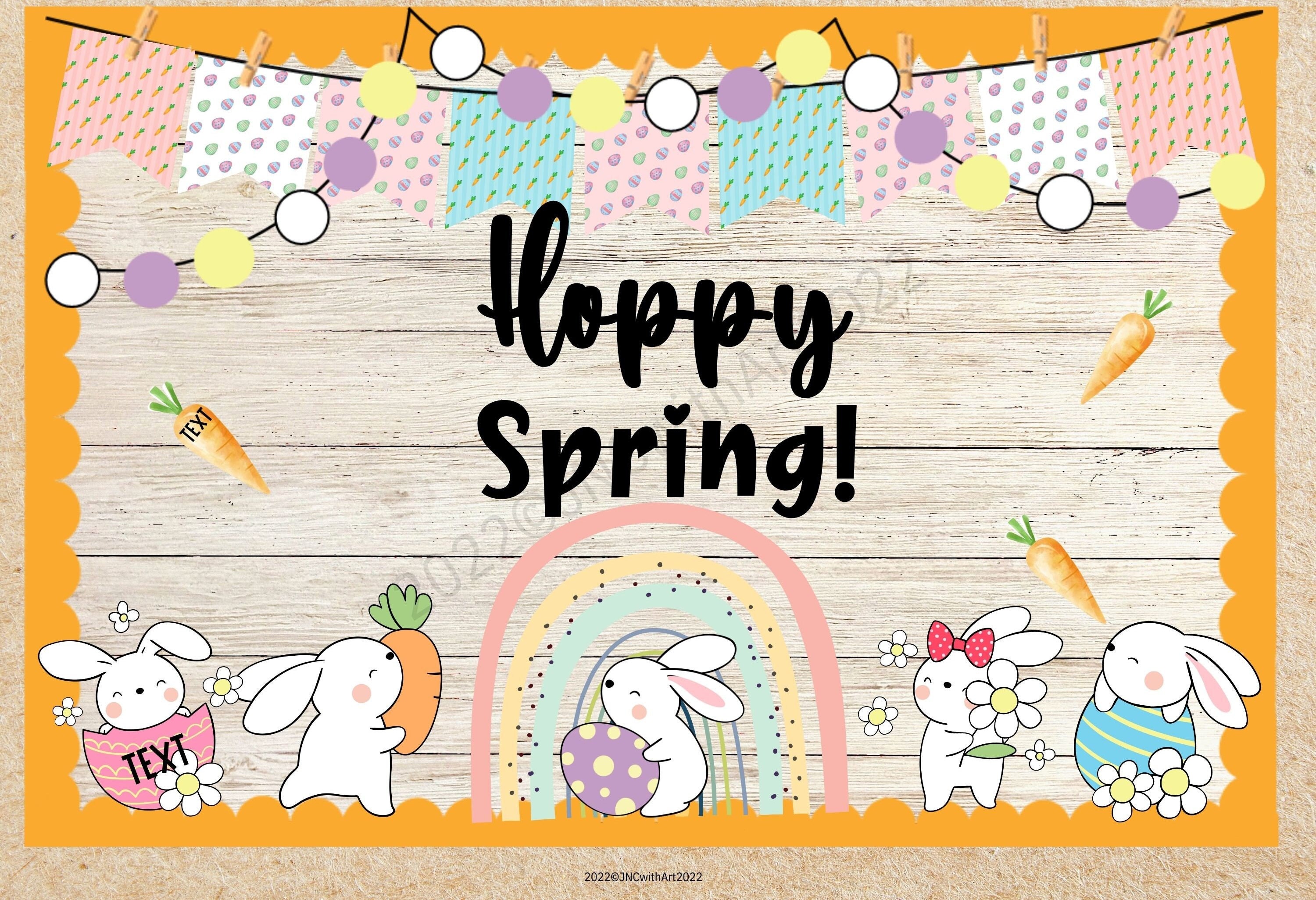 Easter Bulletin Board Kit,every Bunny Welcome,spring Door Decor ...