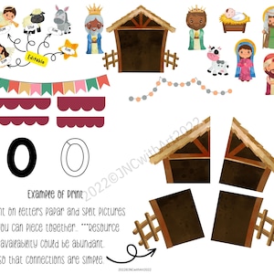 Christmas Nativity Scene Bulletin Board Kit, December Door Decor ...