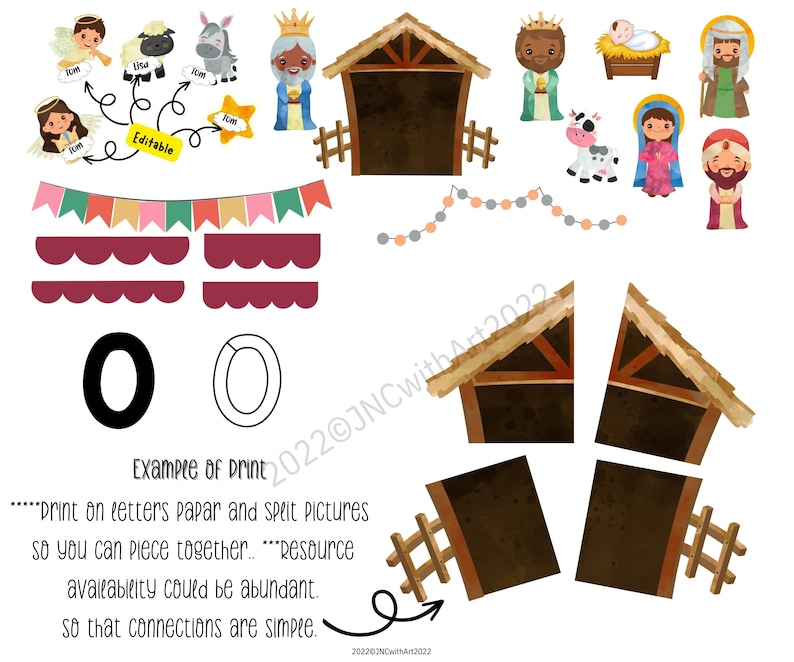 Christmas Nativity Scene Bulletin Board Kit December Door - Etsy