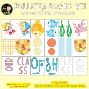 O-FISH-ALLY Summer Bulletin Board Kit, Classroom Decor, Ocean Theme ...