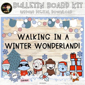 Learning in a Winter Wonderland Bulletin Board Kit Classroom Decor ...