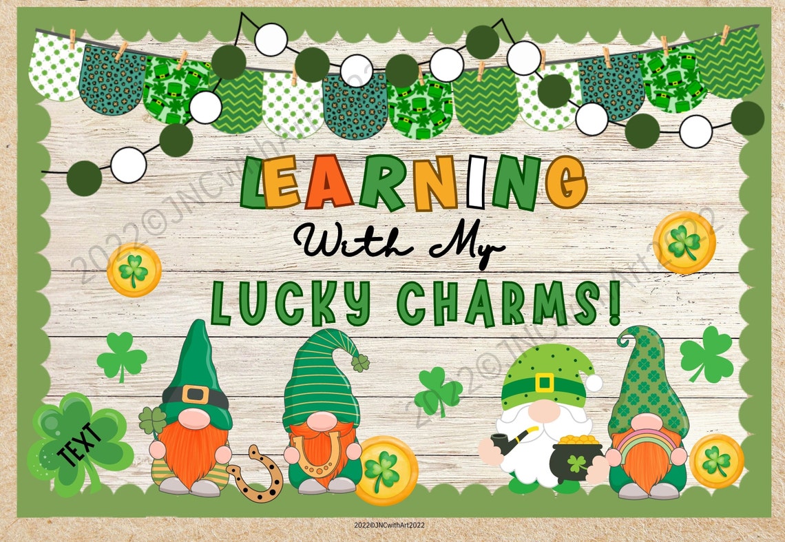 Lucky Charms Bulletin Board Kit, St Patricks Day Bulletin Boards Ideas ...