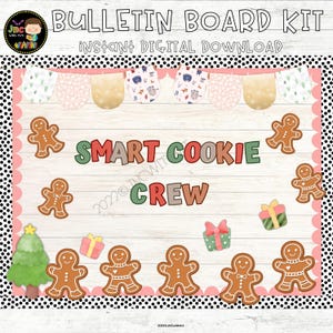 Christmas Bulletin Board Kit OH SNAP We're Smart Cookie Door Decor ...