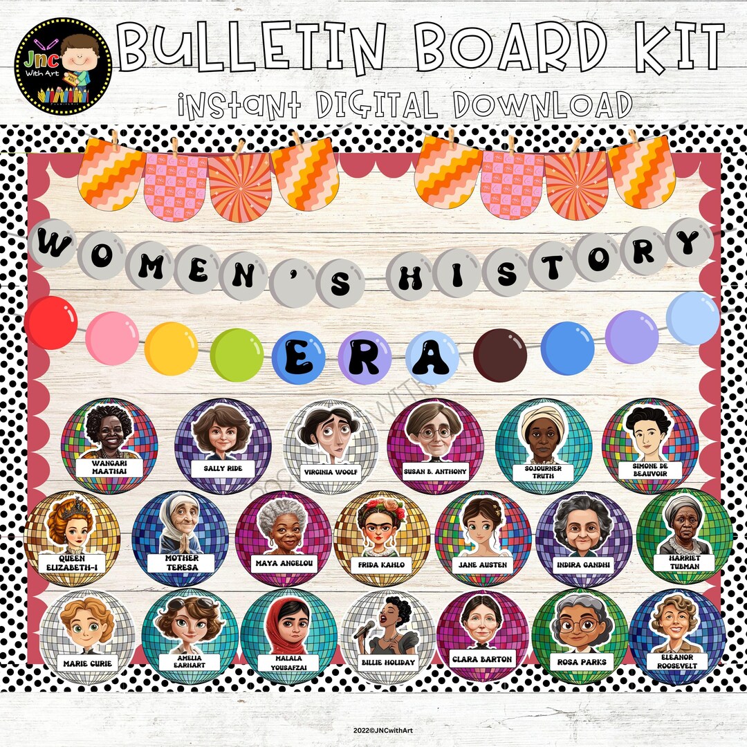 Womens History Month Bulletin Board Kit, Classroom Decor Women's ...