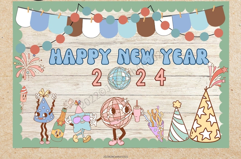 New Year Bulletin Board Kit Classroom Door Decoration - Etsy