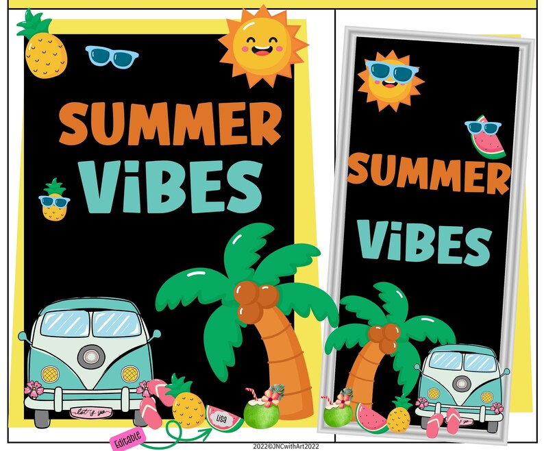 Summer Bulletin Boards for School Door Decoration Summer - Etsy