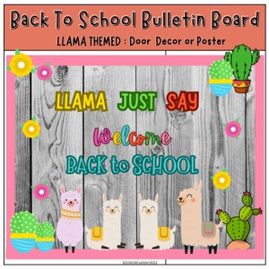 Llama Bulletin Board Kit Summer Back to School Door - Etsy
