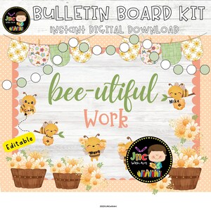 Alway Bee Kind Spring Bulletin Board Kit , Easter Door Decor , April ...