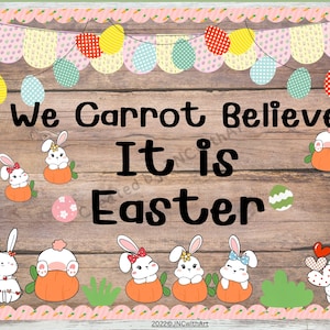 April Easter Bunny Bulletin Board Ideashoppy Easter Spring - Etsy
