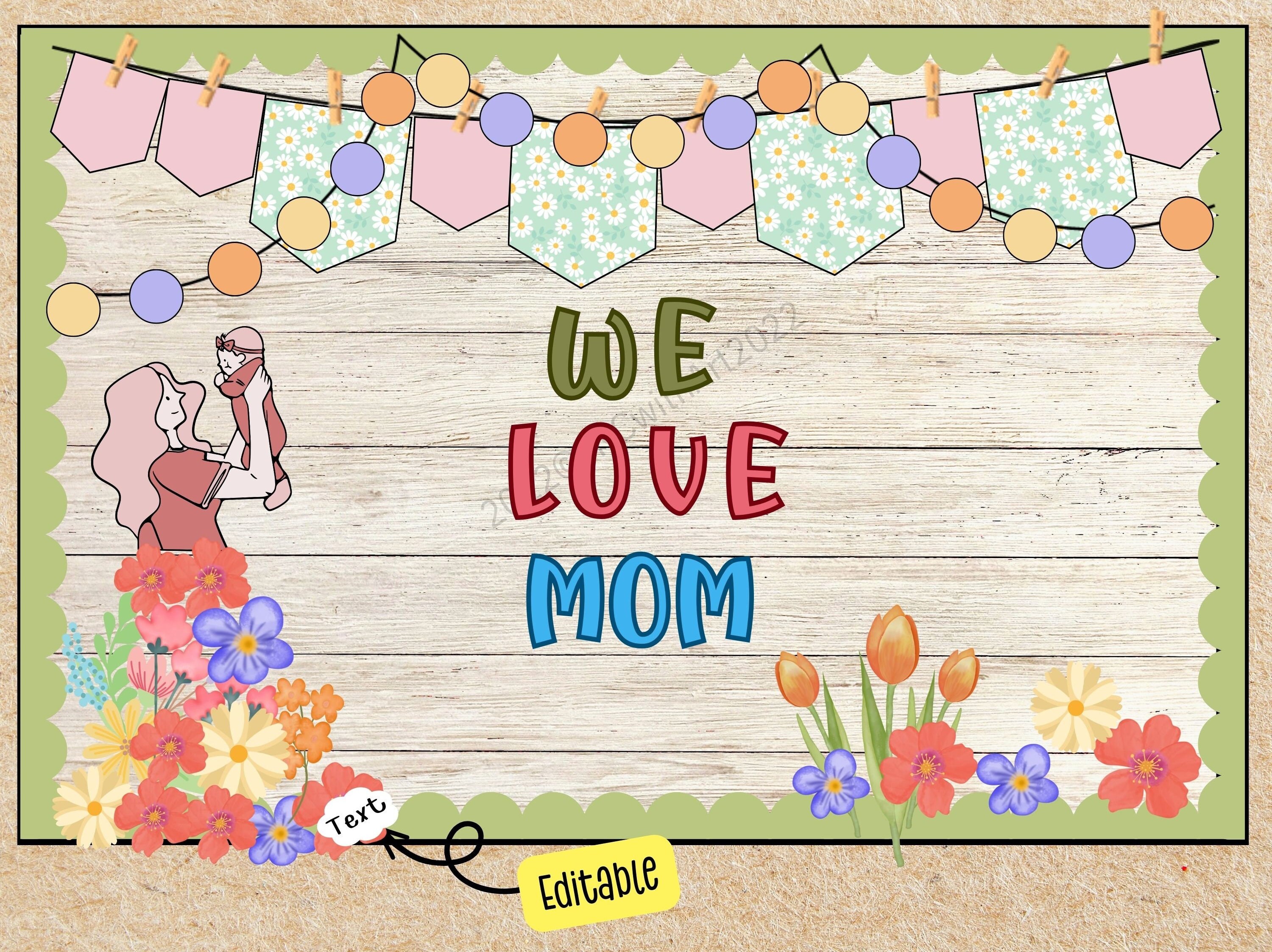 Mother’s Day Bulletin Board Ideas for Preschool Kindergarten, Door ...