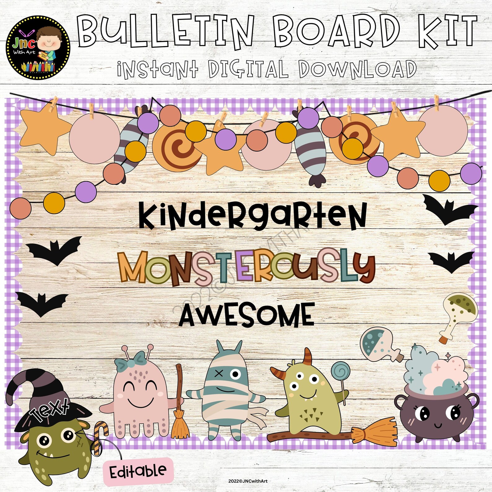 Monster Halloween Bulletin Board Kit Back to School Classroom Door ...