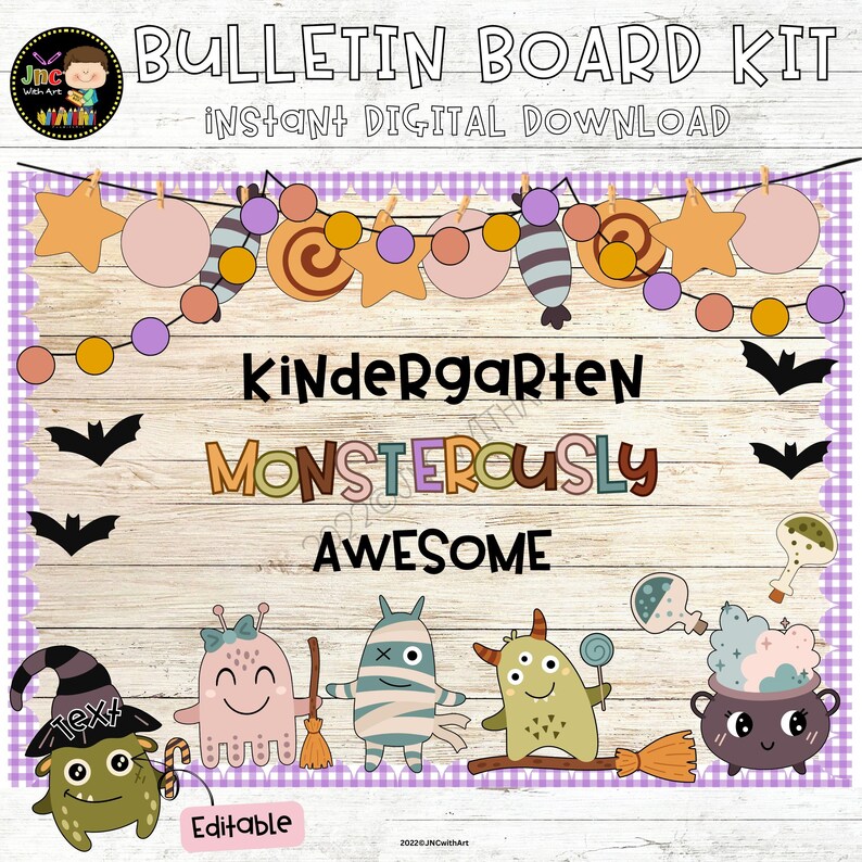 Monster Halloween Bulletin Board Kit Back to School Classroom Door ...