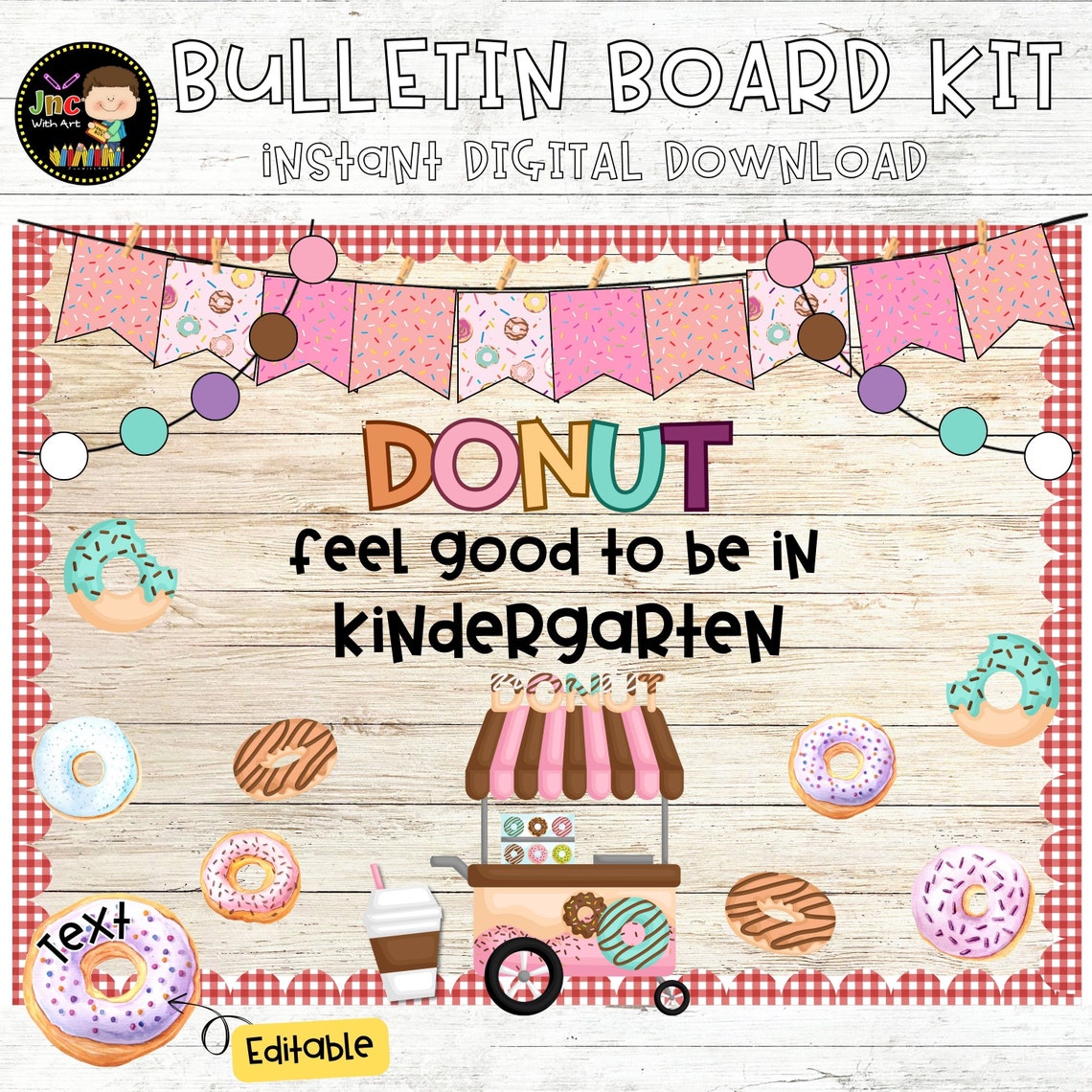 Sprinkle Kindness Donut Bulletin Board Door Decor Kit Printable August ...