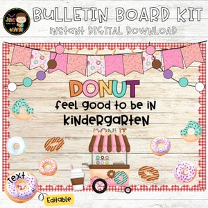 Sprinkle Kindness Donut Bulletin Board Kit: Editable Classroom Decor ...
