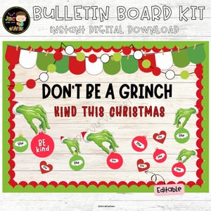 Christmas Kindness Bulletin Board Kit, Door Decoration, Christmas ...