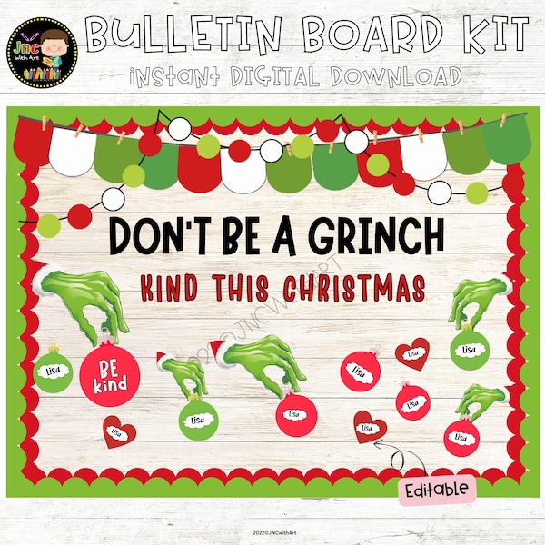 Grinch Classroom Door Decorations - Etsy