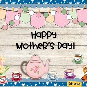 Mother's Day Bulletin Board Kit |classroom Door Decor| Churh| Editable ...