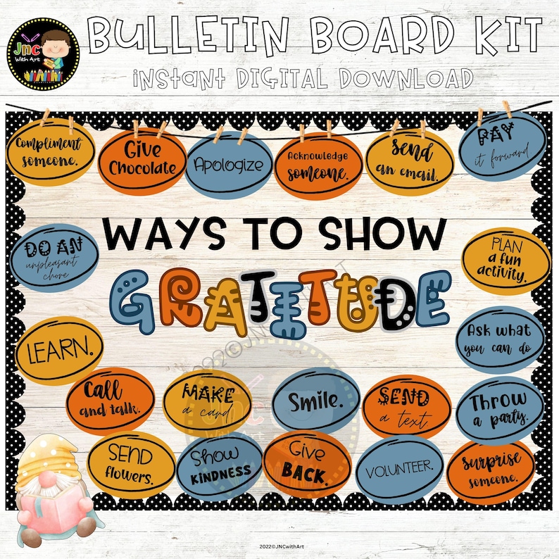Fall Bulletin Board Kit Autumn Thanksgiving Poster Ways to Show ...
