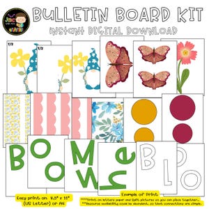 Spring Bulletin Board Kit Classroom Door Decor Editable - Etsy