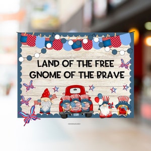 Memorial Day Gnomes Patriotic May Bulletin Board Kit Classroom Decor ...