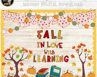 CLASS DECOR KIT Fall in Love With Learning Fall Autumn Thanksgiving ...