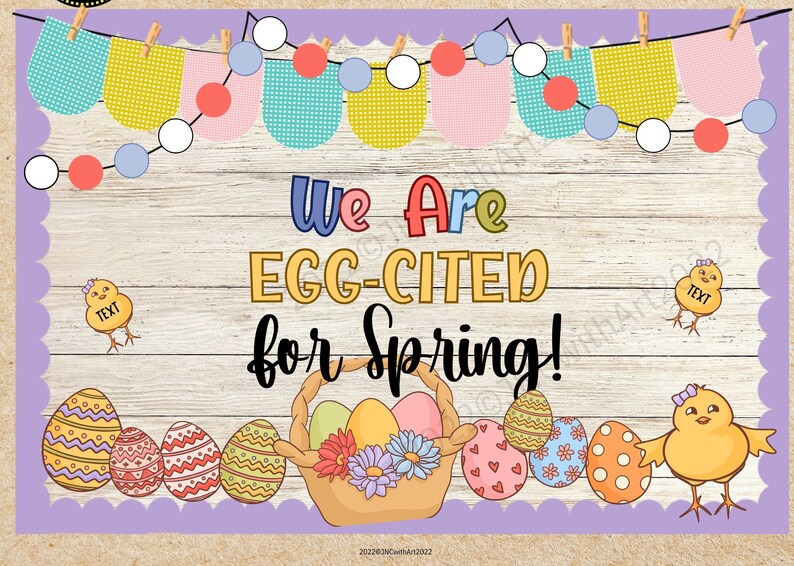 Easter Egg Bulletin Board Kit,egg-tra Special, April Door Decor ...