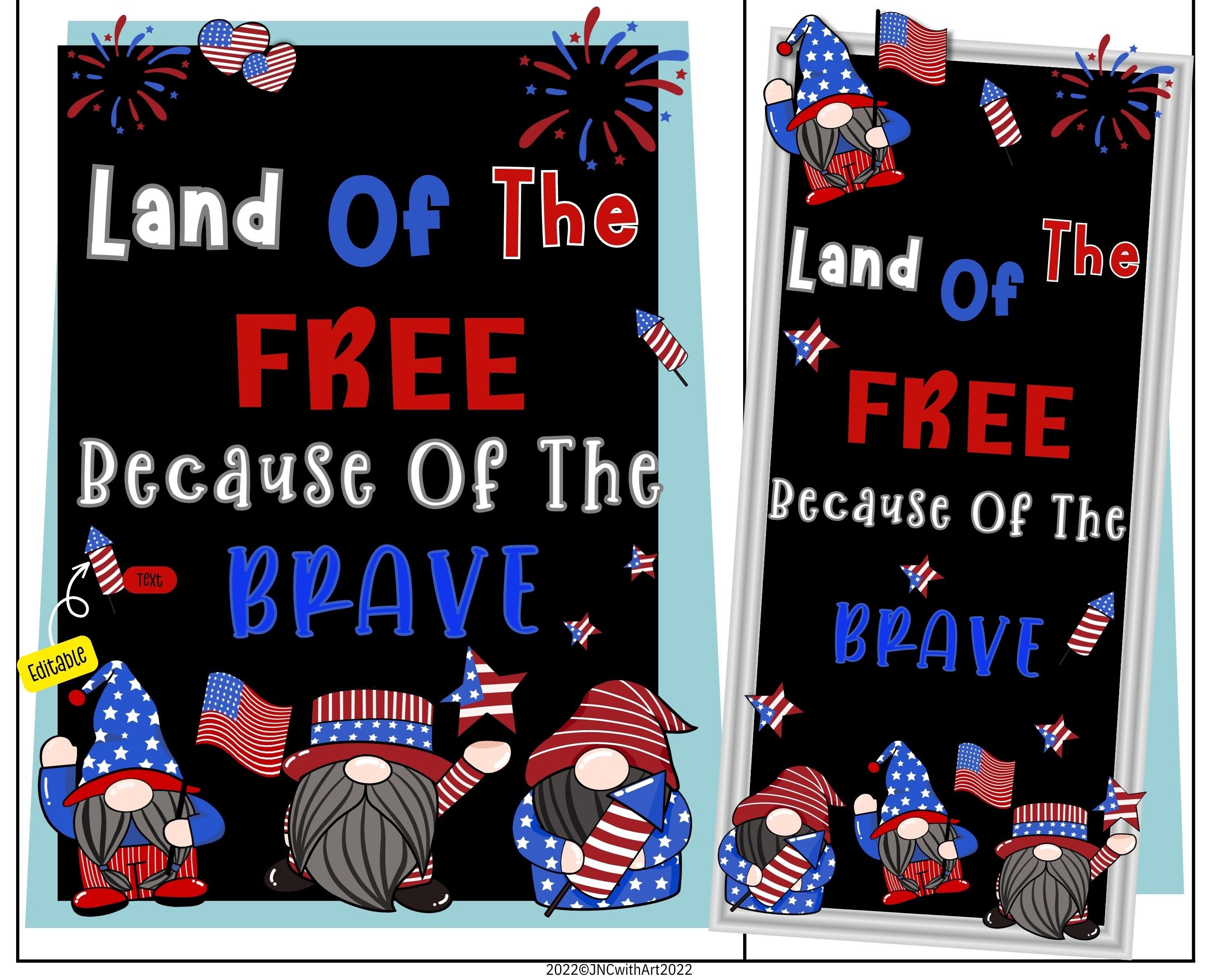 Memorial Day Gnomes Bulletin Boards Kit, Door Decoration, 4th of July ...