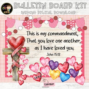 Valentine Day Bulletin Board Bible Verse Christian Church Religious ...