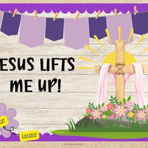 Resurrection Easter Bulletin Board Kit,christian Classroom Decor Church ...