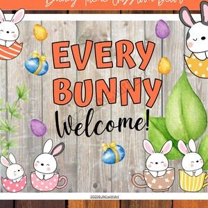 Easter Bulletin Board Ideas Spring Door Decorations Editable - Etsy