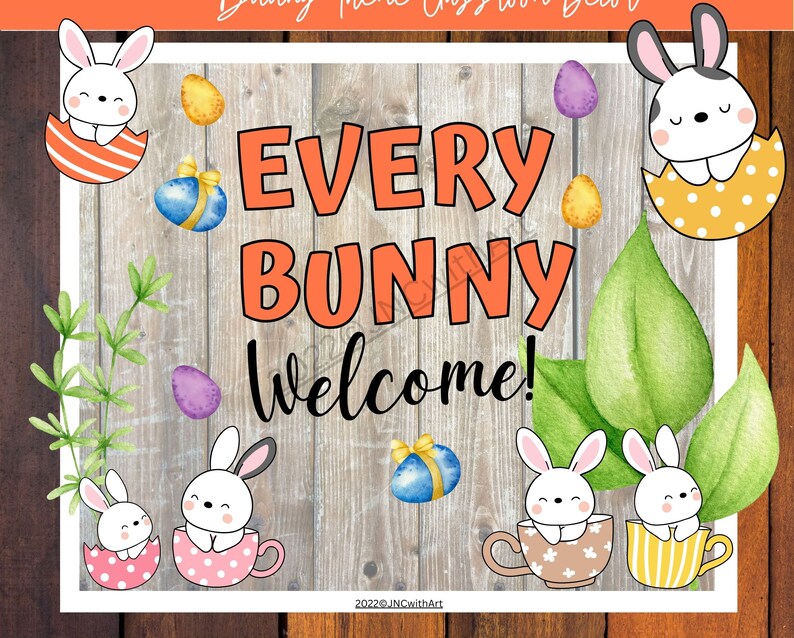 Easter Bulletin Board Ideas Spring Door Decorations Editable - Etsy