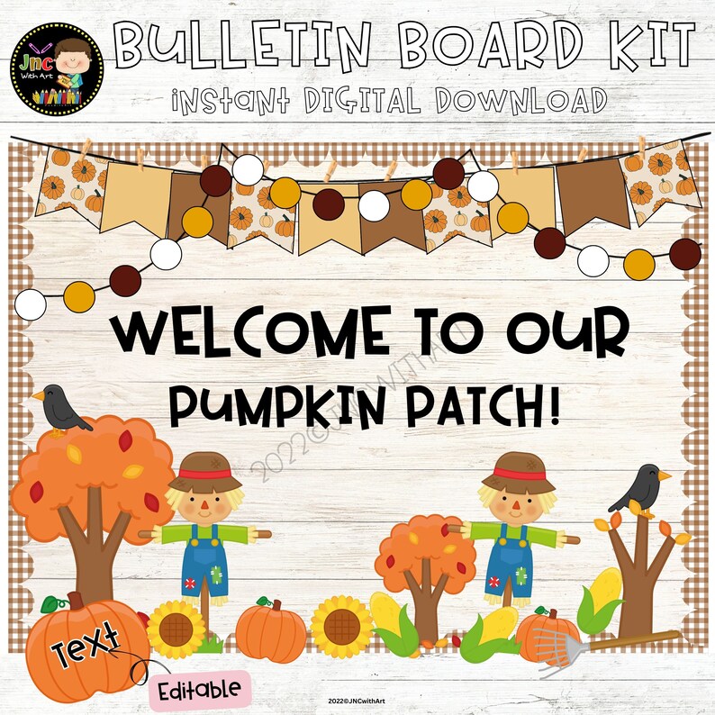 Happy Harvest Bulletin Board Kit We Love Fall Most All Door Decor Sep ...