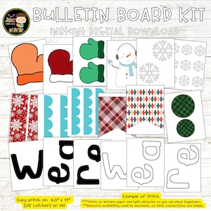 Christmas Bulletin Board Kit We Are Smitten With Winter Door Decor ...