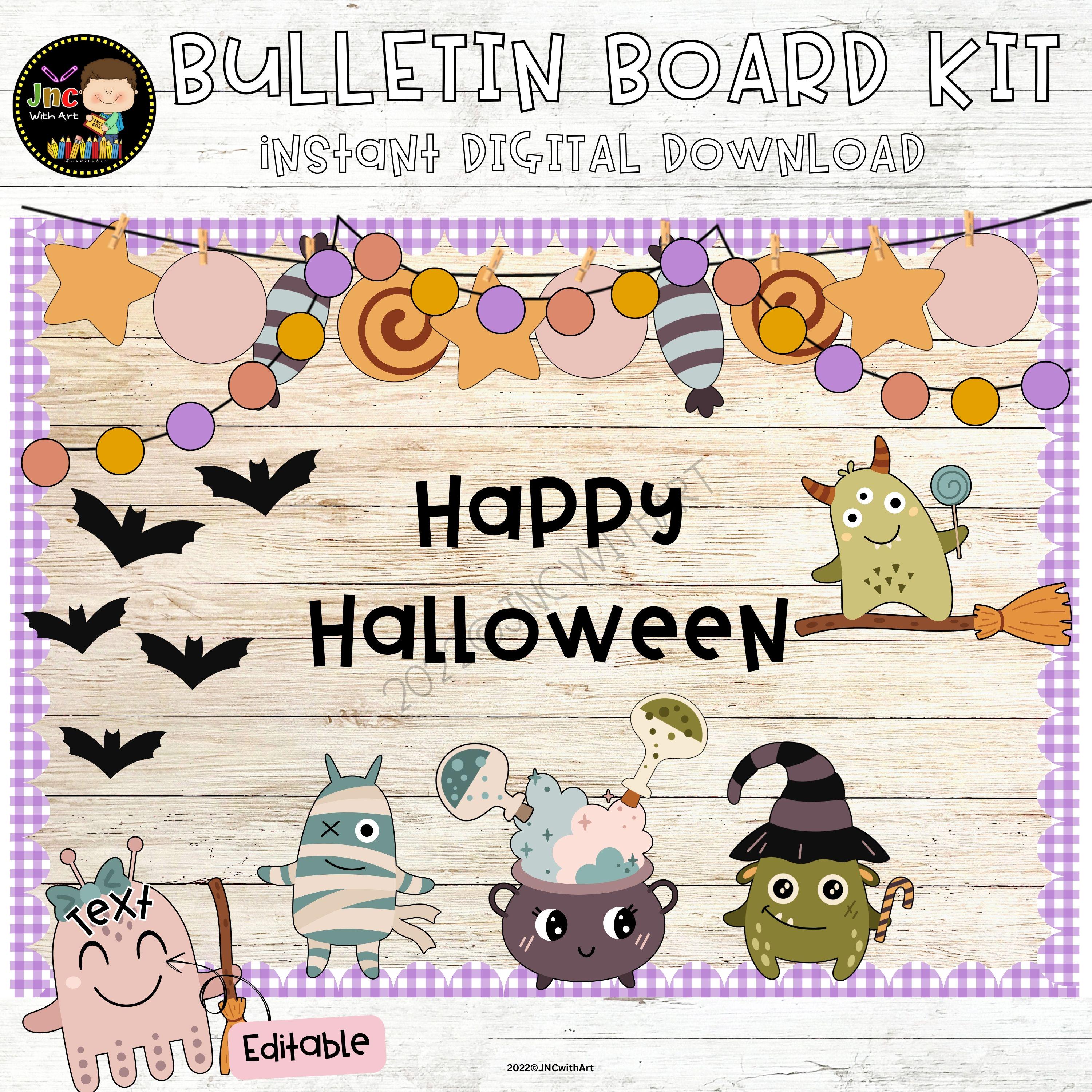 Monster Halloween Bulletin Board Kit Back to School Classroom Door ...