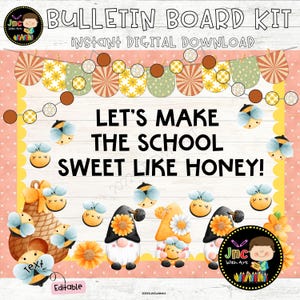 Bee Kind Spring Bulletin Board Kit | Gnome Bee Theme Classroom Decor ...