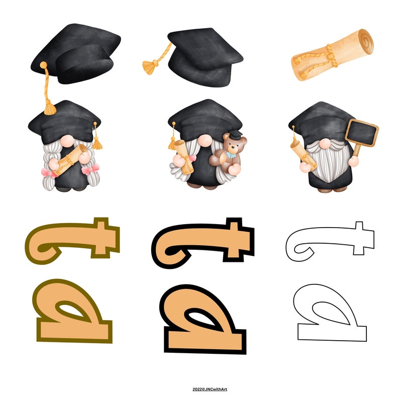 Graduating Gnomes Bulletin Board Kit End of Year Graduation May and ...
