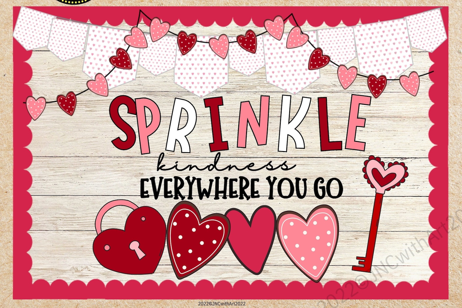 Valentine's Day Bulletin Board Kit, Door Decoration, Kindness Theme ...