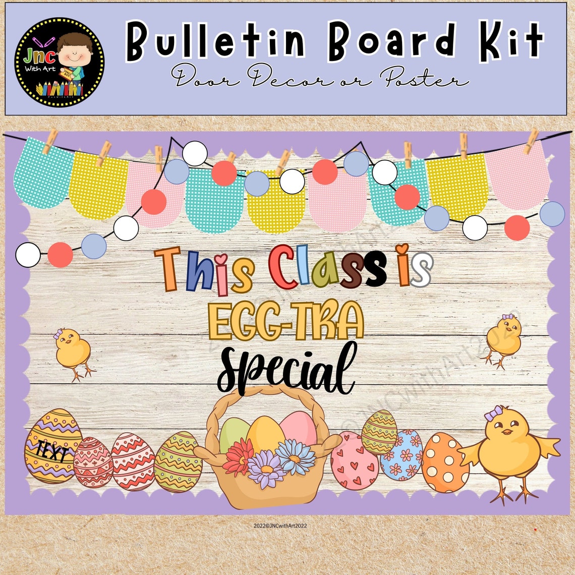 Easter Egg Bulletin Board Kit,egg-tra Special, April Door Decor ...