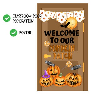 Halloween Gnomes Bulletin Board Kit Pumpkins Oct Door Decoration ...